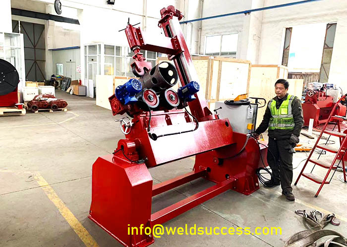 50mm Spool Elbow Pipe Welding Rotator Dukungan Tangki Rolls